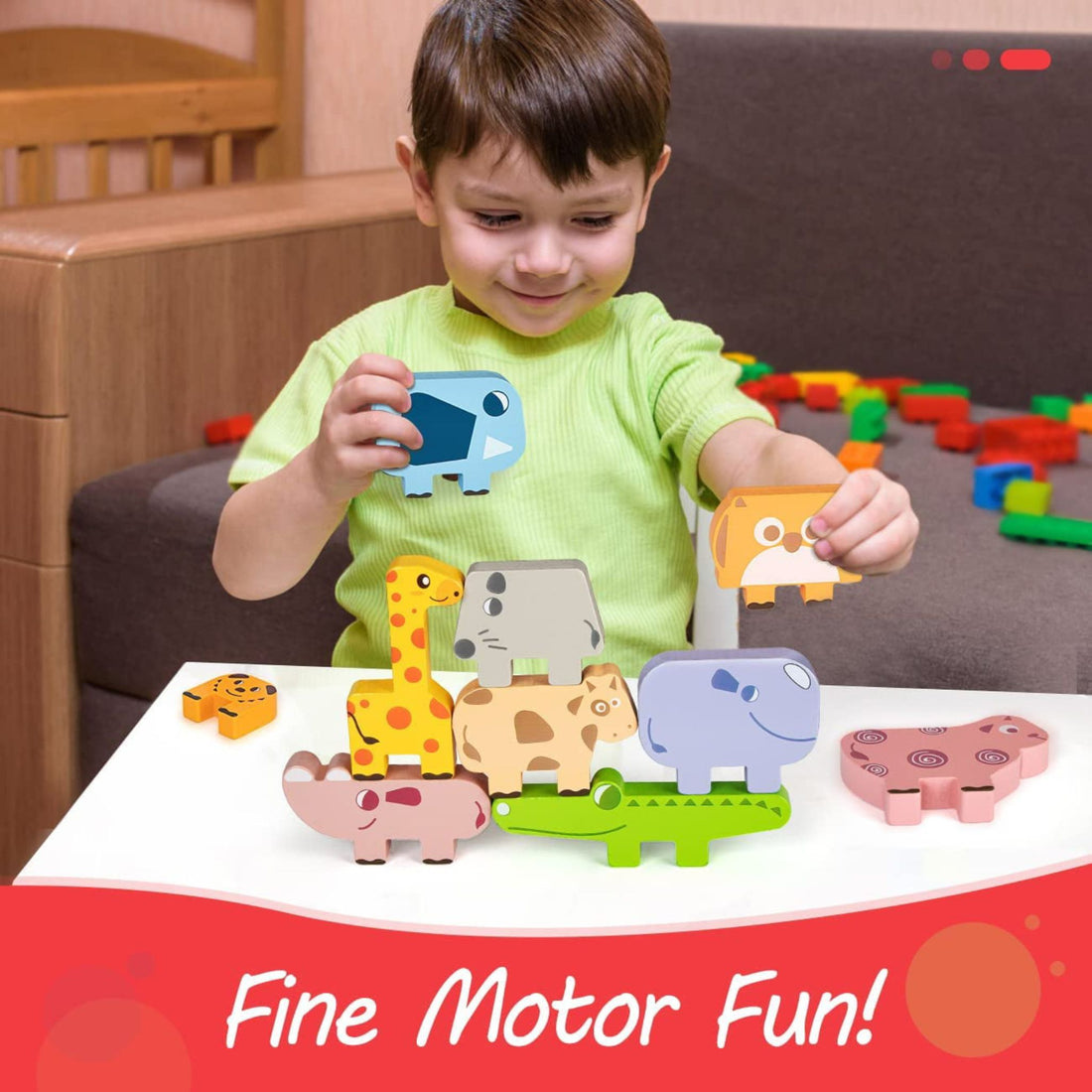 Montessori Animal Stacking Blocks