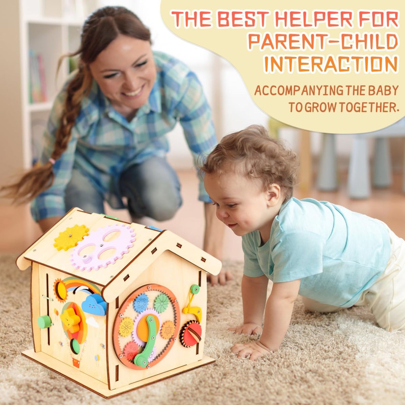 Montessori Wooden Busy House