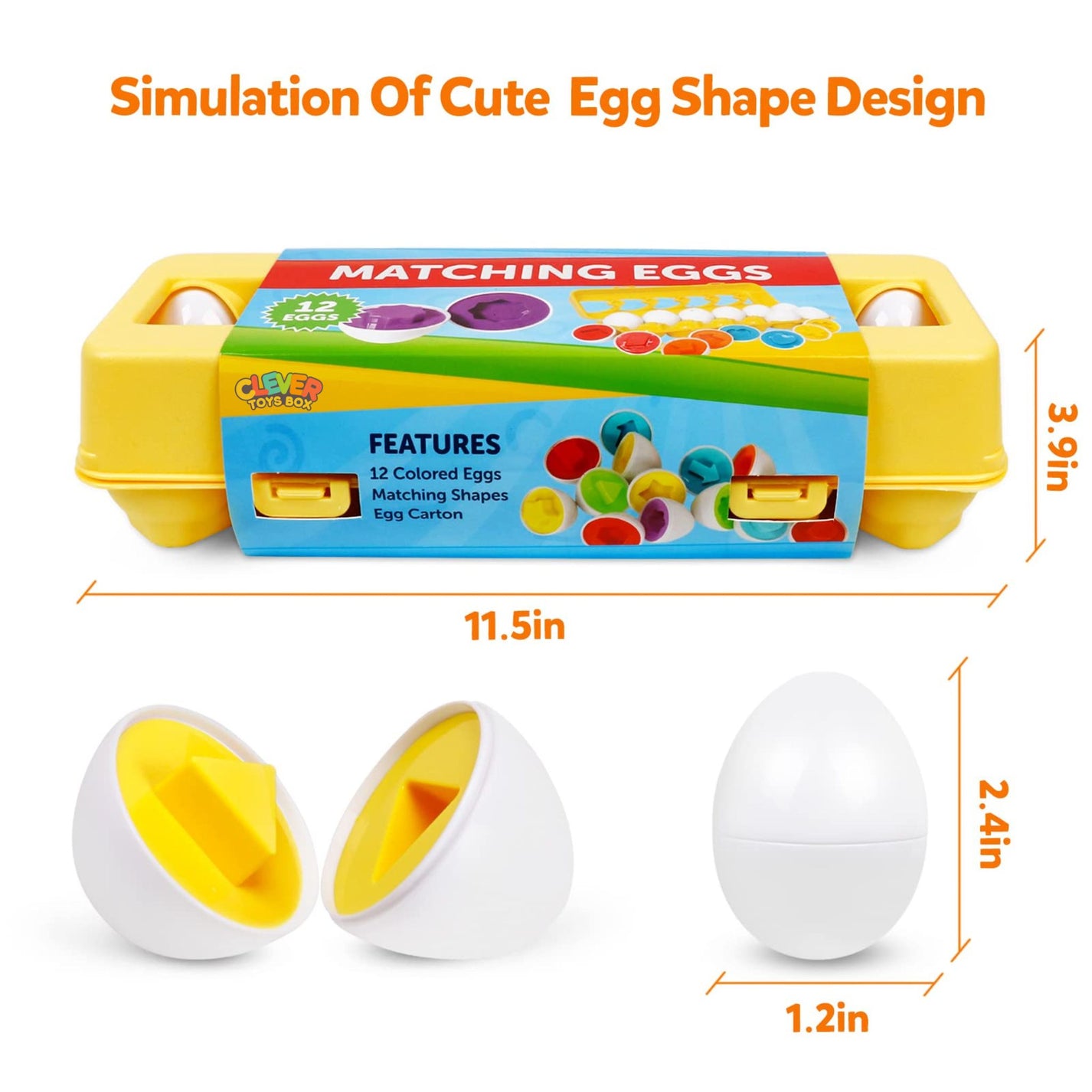 Montessori Geometric Eggs | Buy Montessori Toys at Clever Toys Box