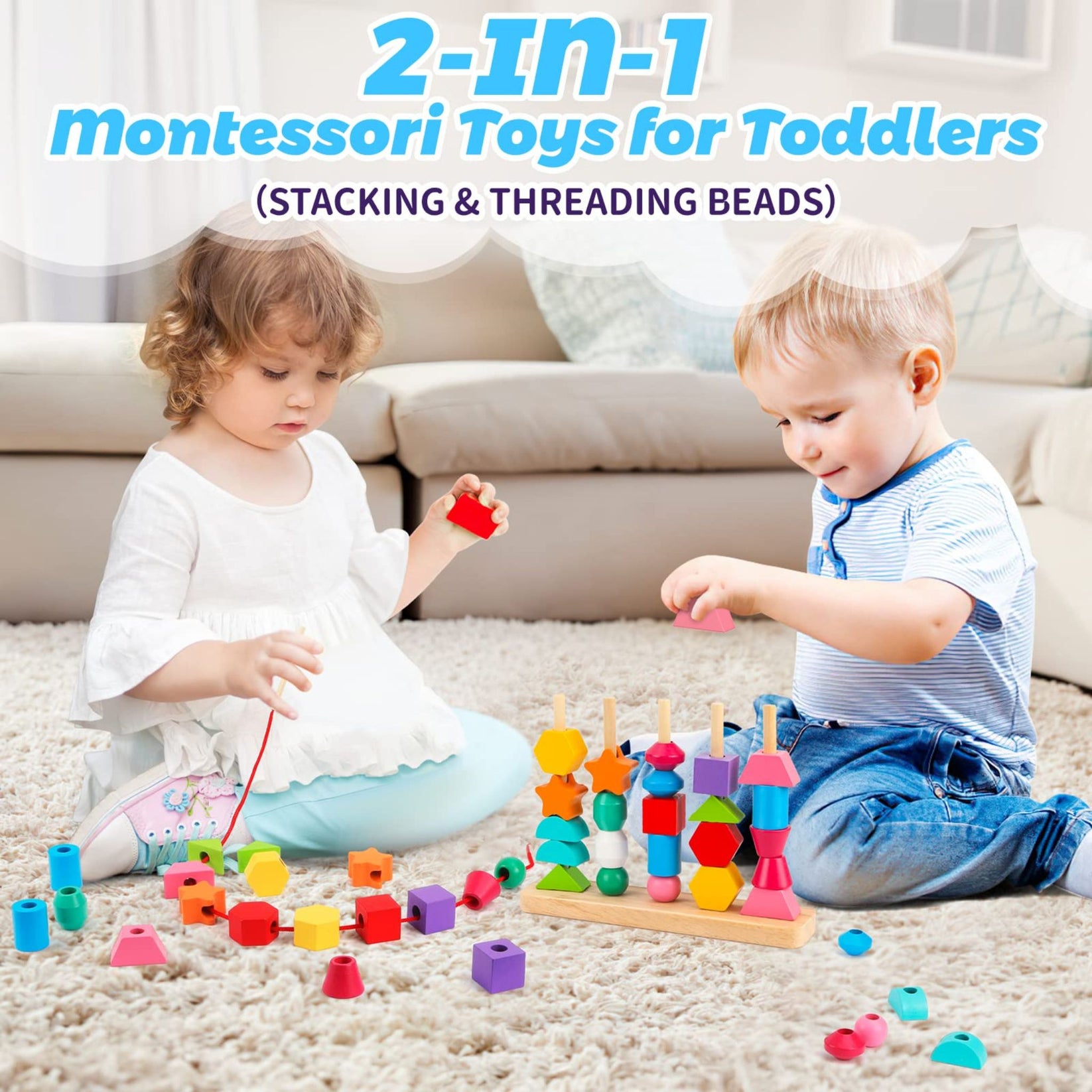 Montessori Geometric Stacking Beads