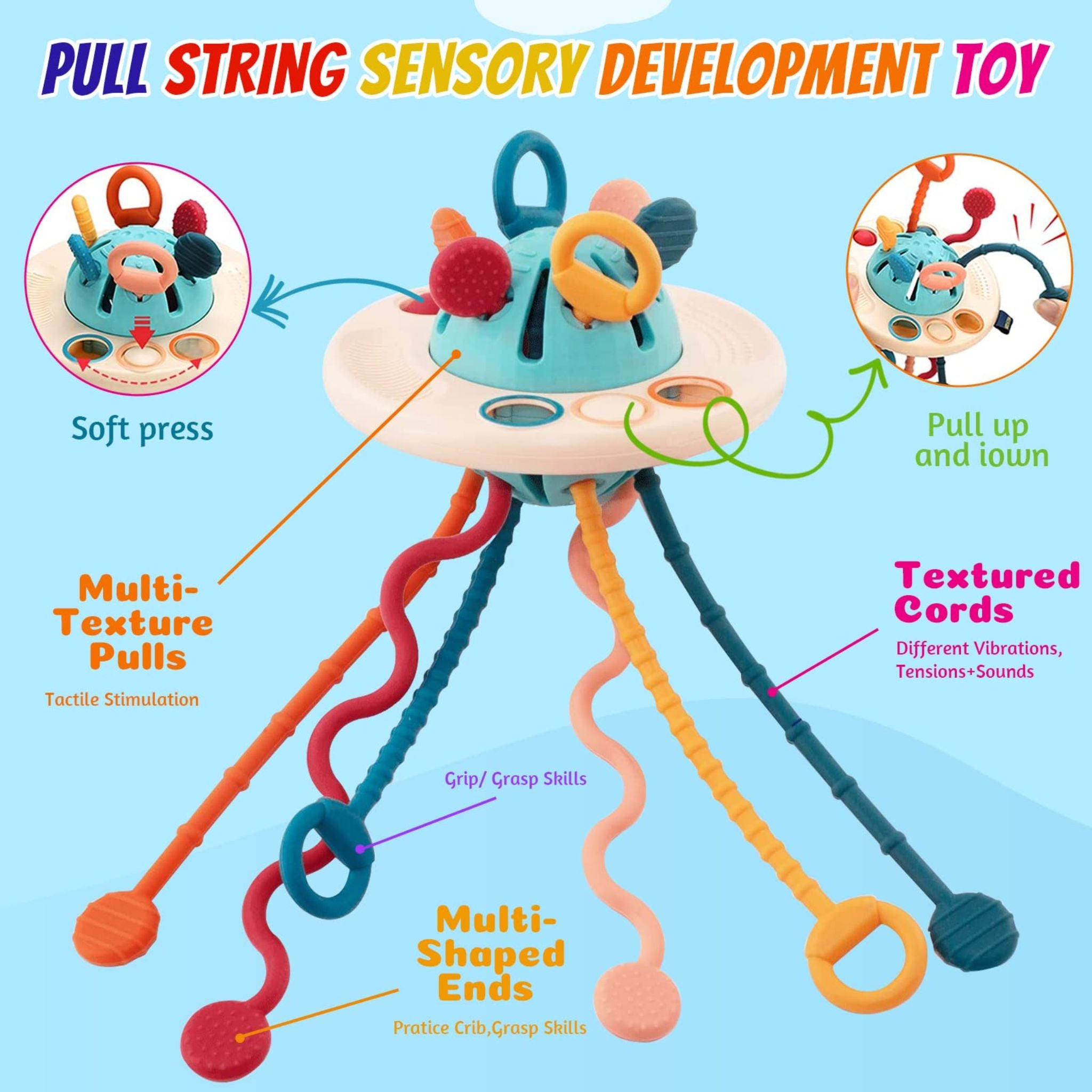 Montessori Silicone Pulling Toy